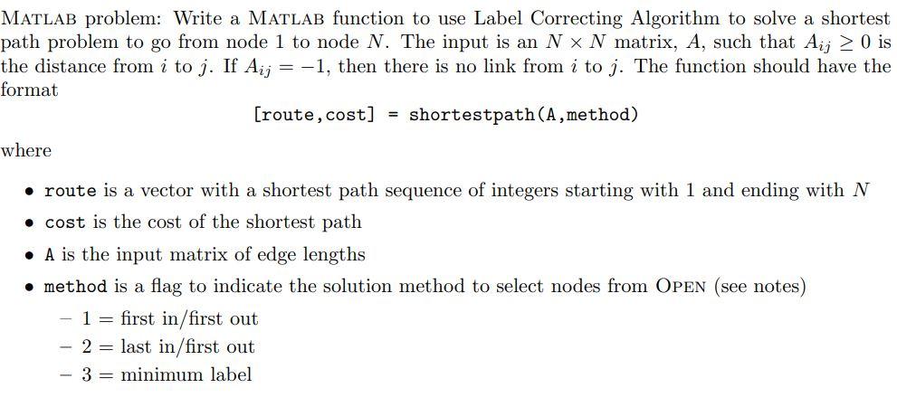 Solved MATLAB problem: Write a MATLAB function to use Label | Chegg.com