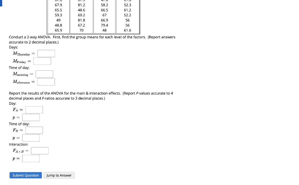 Solved The data is presented in parallel format. Before | Chegg.com