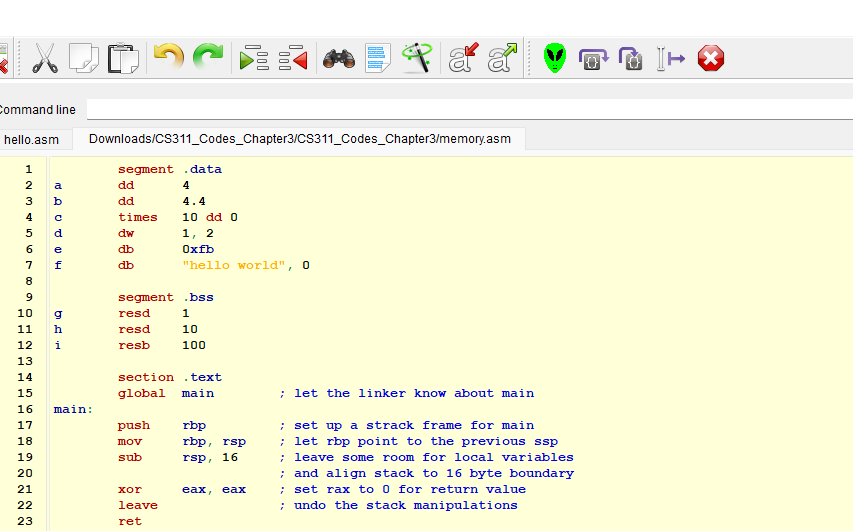 Solved [Yasm] [ Ebe] The computation is done in Yasm using | Chegg.com