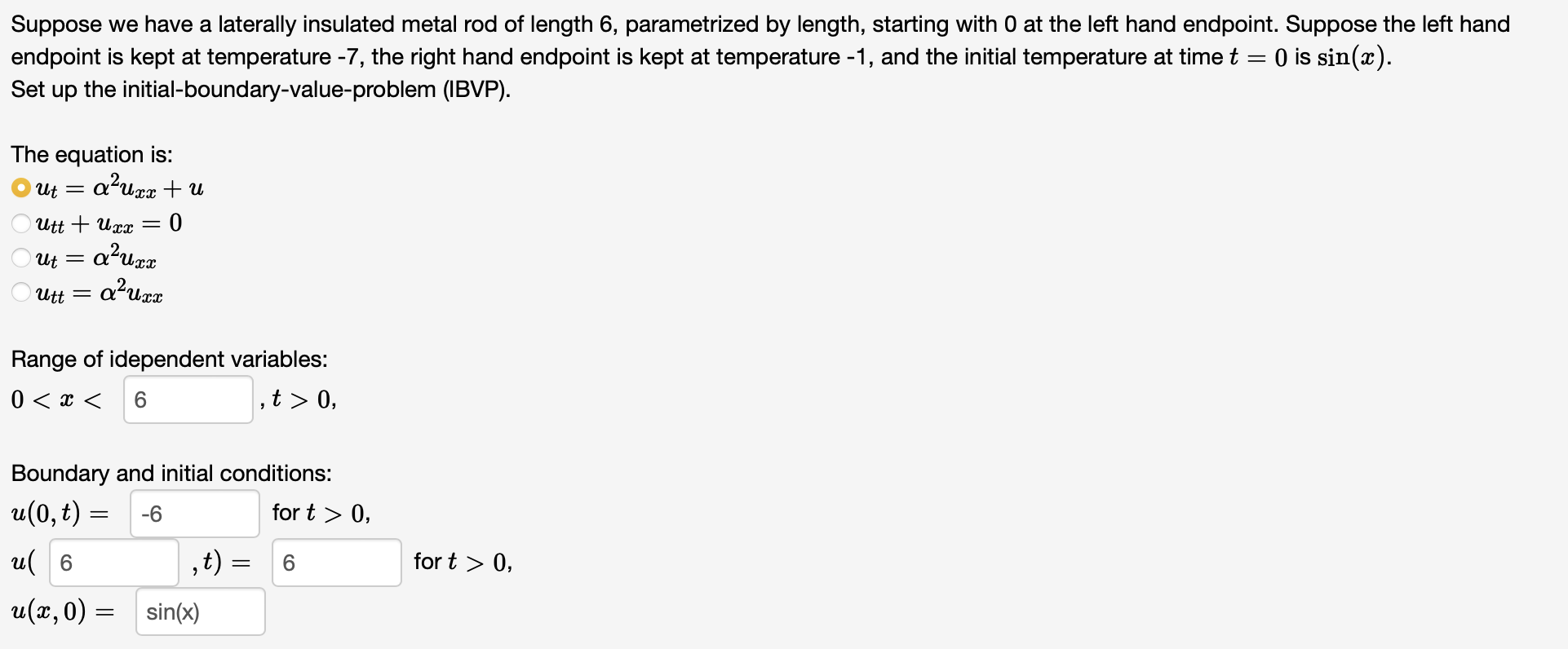 Solved Suppose we have a laterally insulated metal rod of | Chegg.com