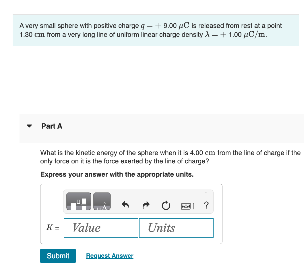 Solved A very small sphere with positive charge q=+9.00μC is | Chegg.com