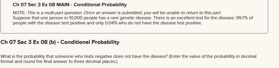 Solved Ch 07 Sec 3 Ex 08 MAIN - Conditional Probability | Chegg.com