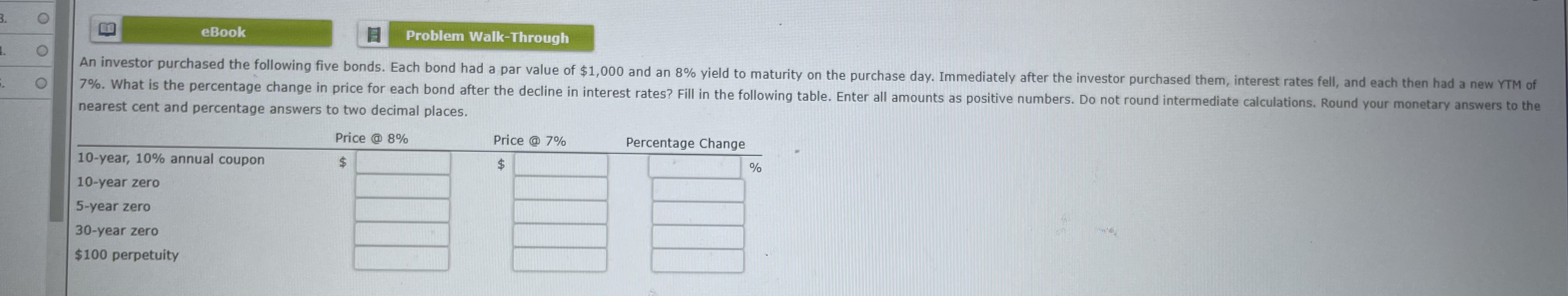 Solved nearest cent and percentage answers to two decimal | Chegg.com