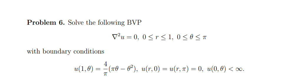 Solved Problem 6. Solve the following BVP 2 = 0, 0