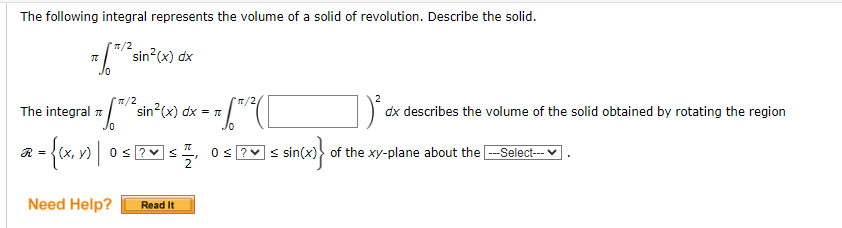 Solved The following integral represents the volume of a | Chegg.com