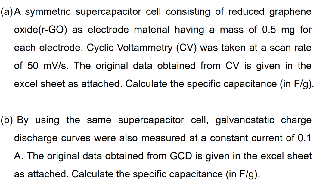 (a)A symmetric supercapacitor cell consisting of | Chegg.com