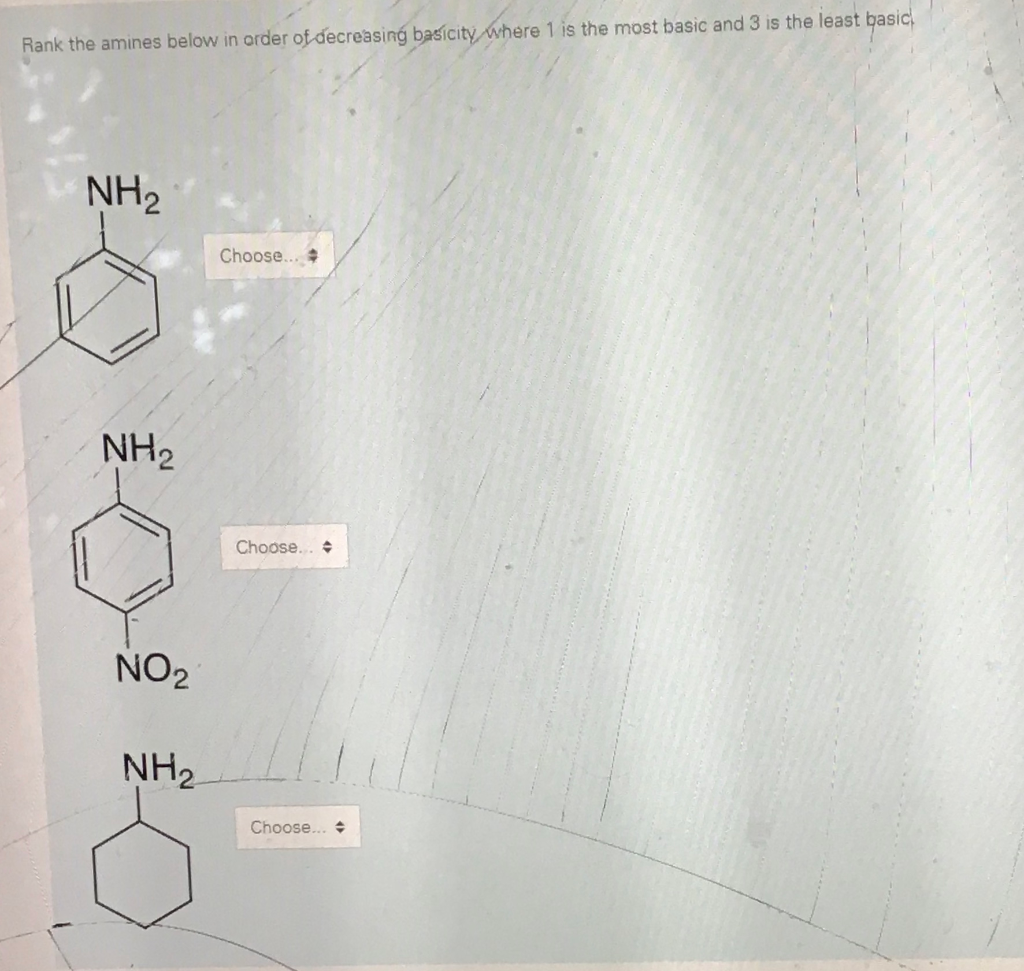 Solved Rank The Amines Below In Order Of Decreasing Basicity