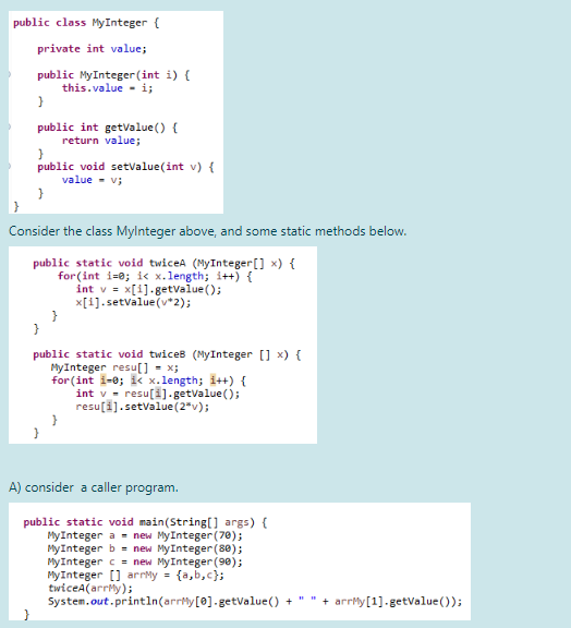 Solved public class MyInteger { private int value; public | Chegg.com