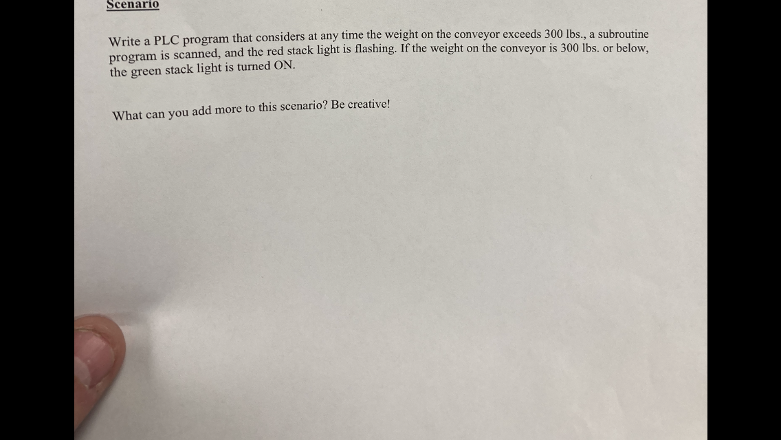 Solved Write a PLC program that considers at any time the | Chegg.com