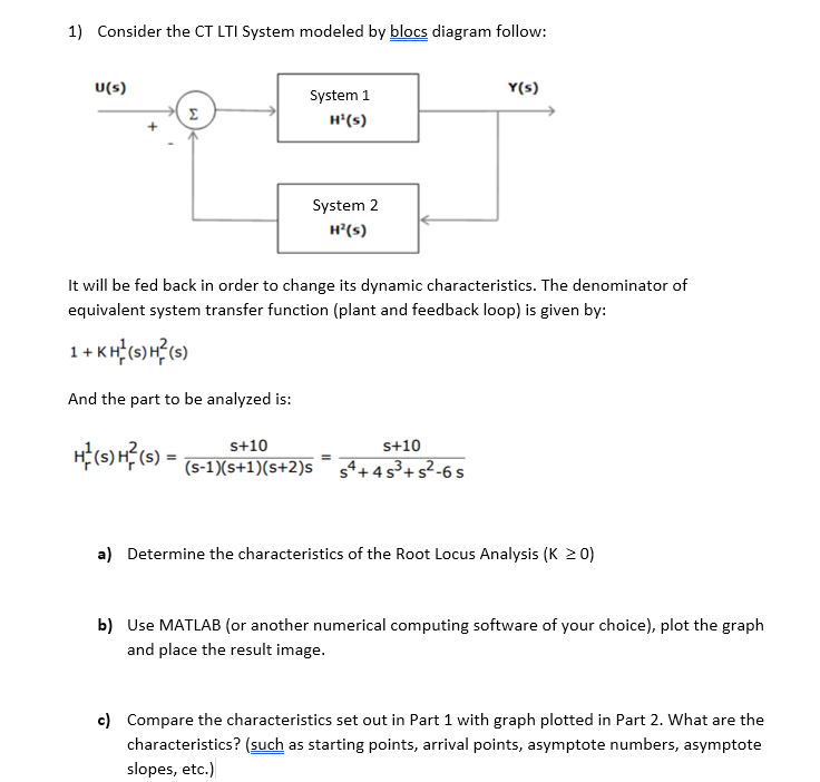 Solved SYSTEM CONTROLS AND SERVOMECHANISM EXERCISES - | Chegg.com