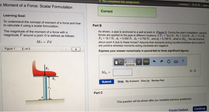 Solved Moment of a Force: Scalar Formulation Learning Goal: | Chegg.com
