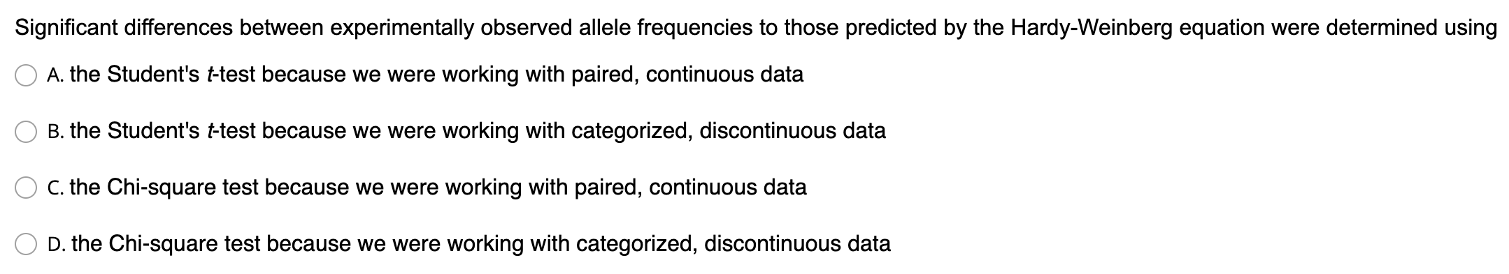 Solved Significant differences between experimentally | Chegg.com