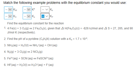 Solved Match the following example problems with the | Chegg.com