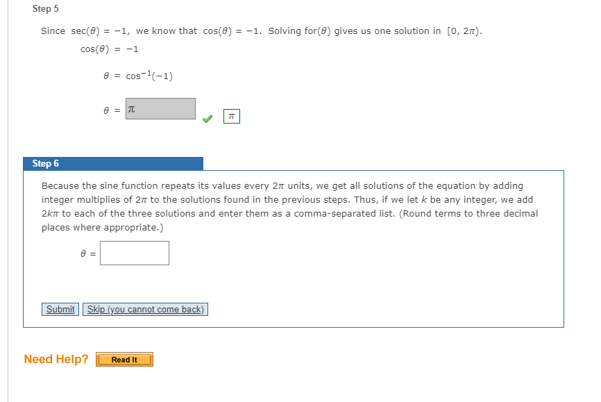 Solved Because the sine function repeats its values | Chegg.com