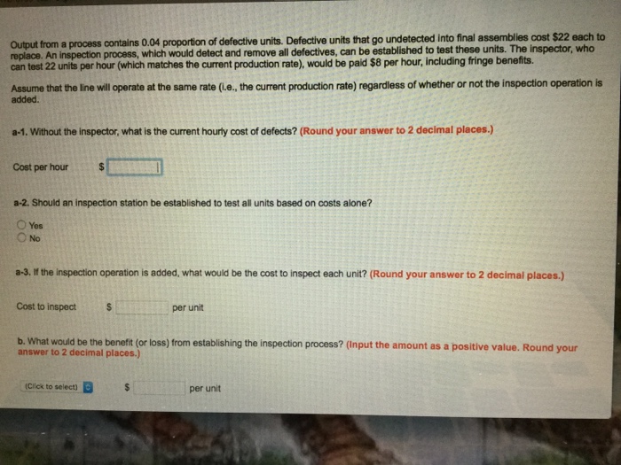 Solved Output from a process contains 0.04 proportion of | Chegg.com