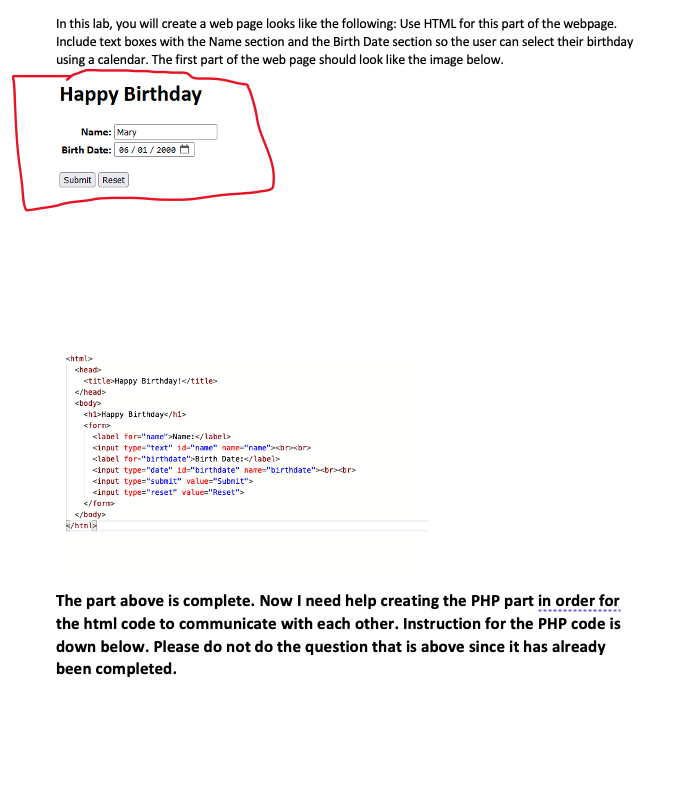 Solved In this lab, you will create a web page looks like | Chegg.com