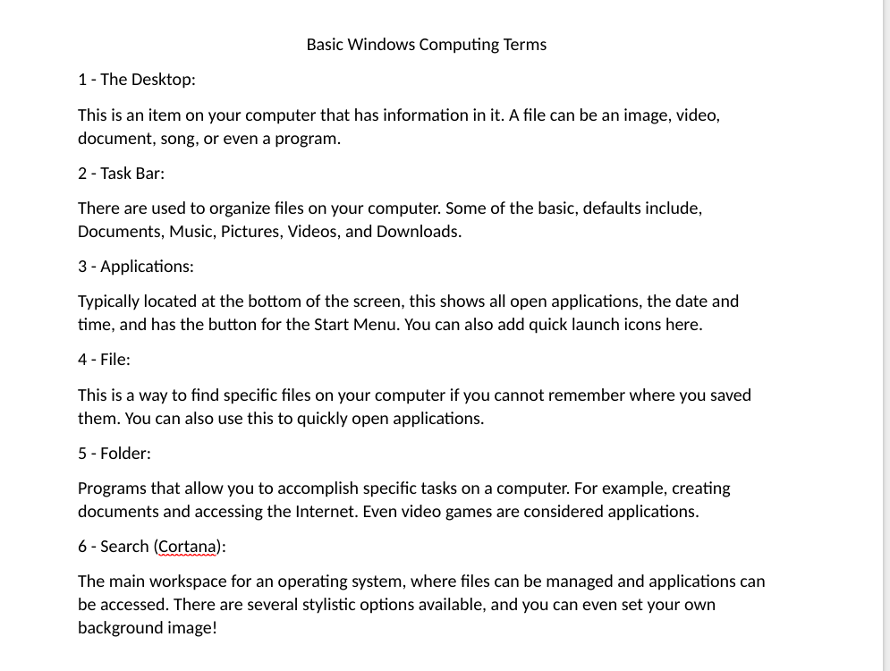 Solved Start with your completed document from the "Word - | Chegg.com