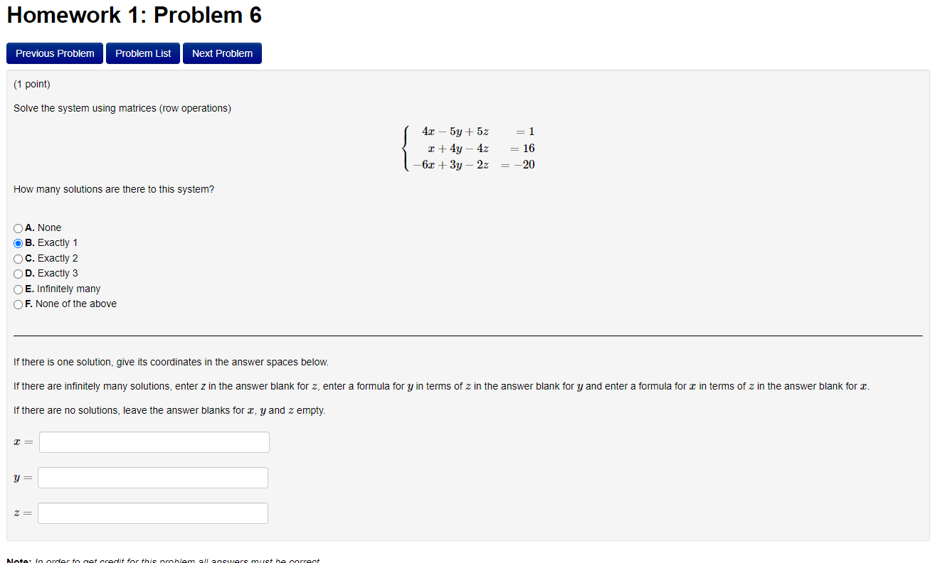 Solved Homework 1 Problem 6 Previous Problem Problem List 3915