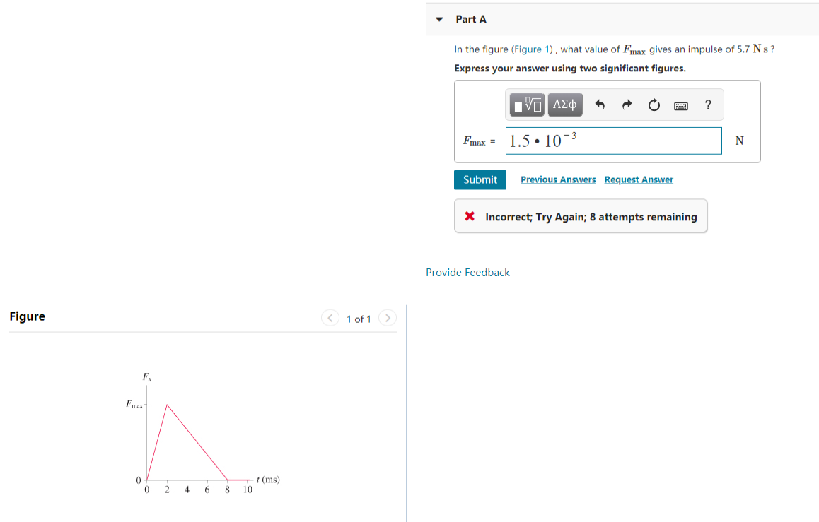Solved Part A In the figure (Figure 1), what value of Fmax | Chegg.com