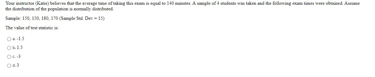 Solved Your instructor (Katie) believes that the average | Chegg.com