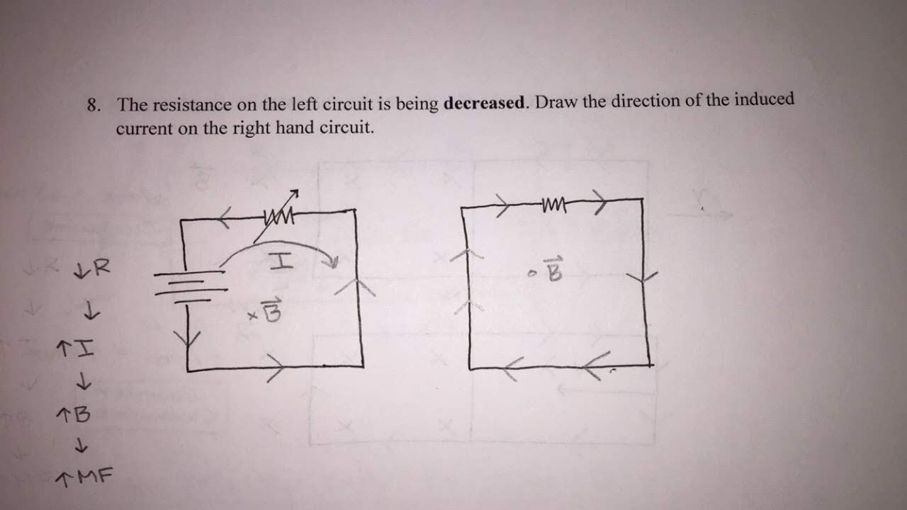 Solved 8. The resistance on the left circuit is being | Chegg.com