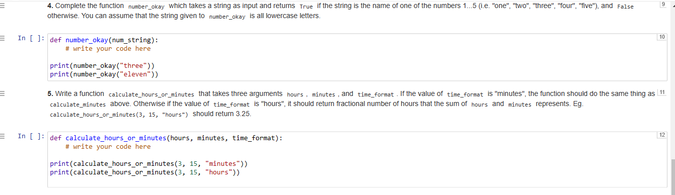 Solved 3. Complete the function calculate_minutes below so | Chegg.com