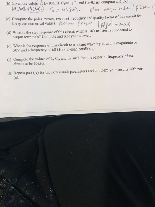 Solved The following circuit shows a CLC filter which is | Chegg.com