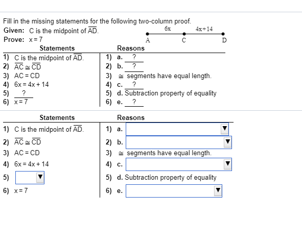 Solved Fill in the missing statements for the following | Chegg.com
