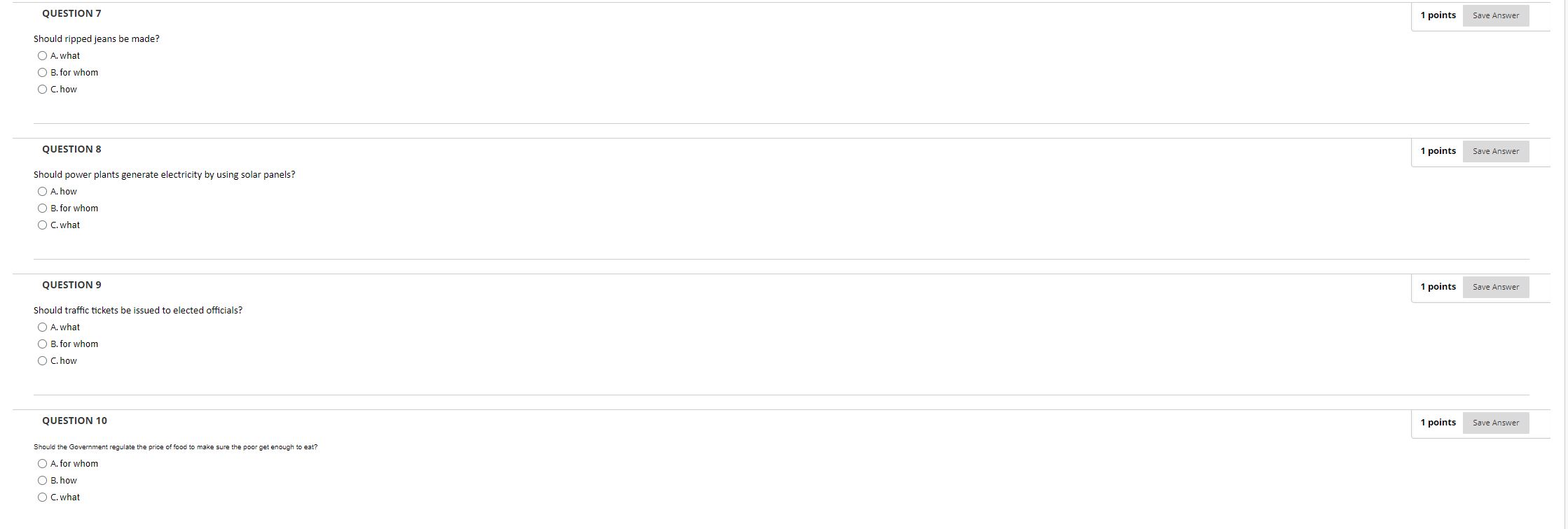 Solved For each decision, you must answer which of the Three | Chegg.com