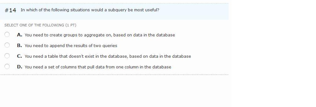 Solved #14 In which of the following situations would a | Chegg.com