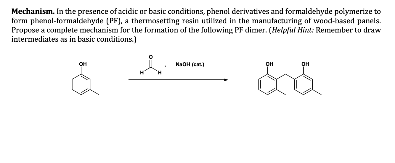 Solved Mechanism. In the presence of acidic or basic | Chegg.com
