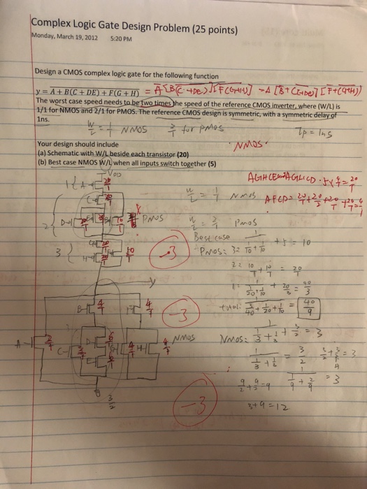Solved Complex Logic Gate Design Problem (25 points) Monday, | Chegg.com