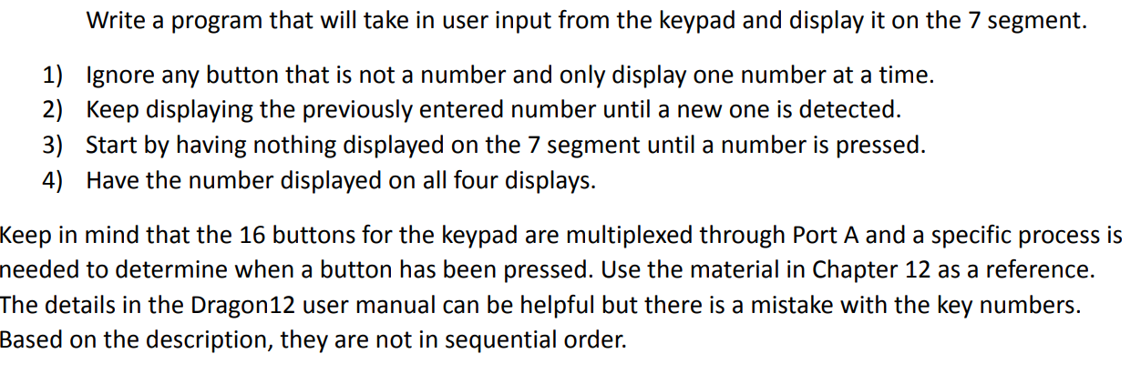 I am using a dragon 12 light board and coding with | Chegg.com