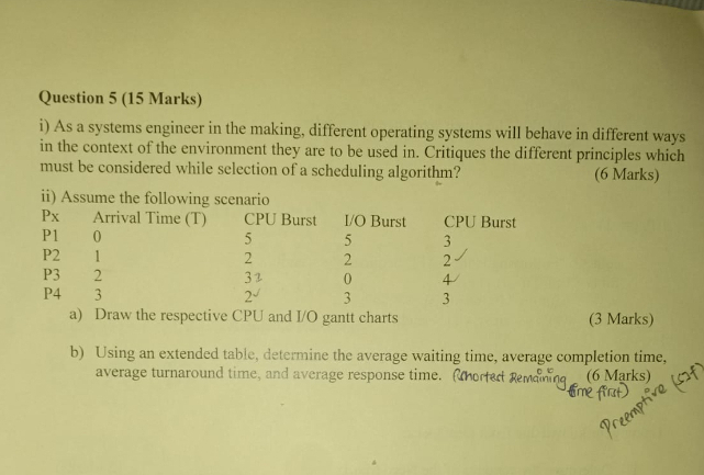 Solved Question 5 (15 ﻿Marks)i) ﻿As a systems engineer in | Chegg.com
