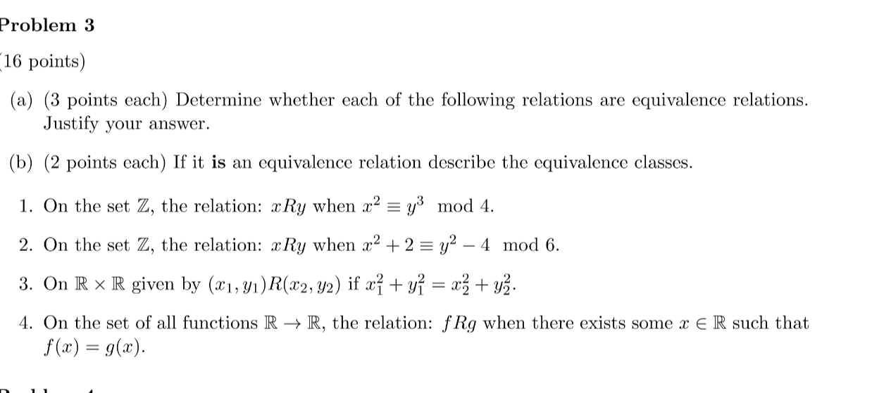 Solved Problem 3 16 points) (a) (3 points each) Determine | Chegg.com Solved Problem 3 16 points) (a) (3 points each) Determine | Chegg.com
