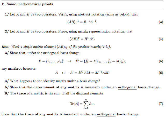 Solved B. Some mathematical proofs 1/ Let A and B be two | Chegg.com