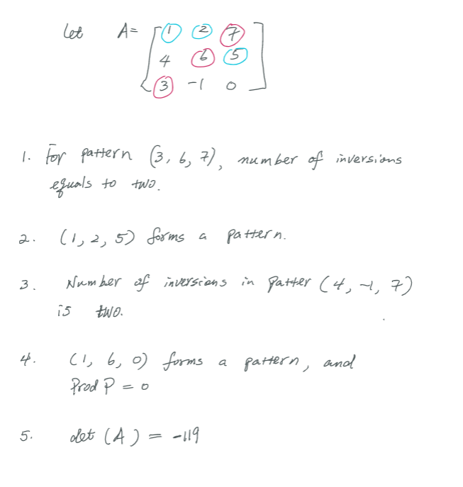let Az 2 4 4 (3) -1 1. For pattern (3, 6, 7), number | Chegg.com