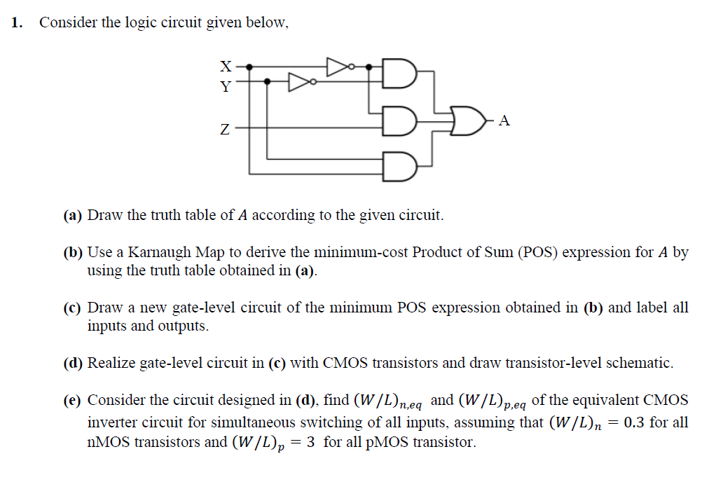 Solved Consider the logic circuit given below, (a) Draw the | Chegg.com