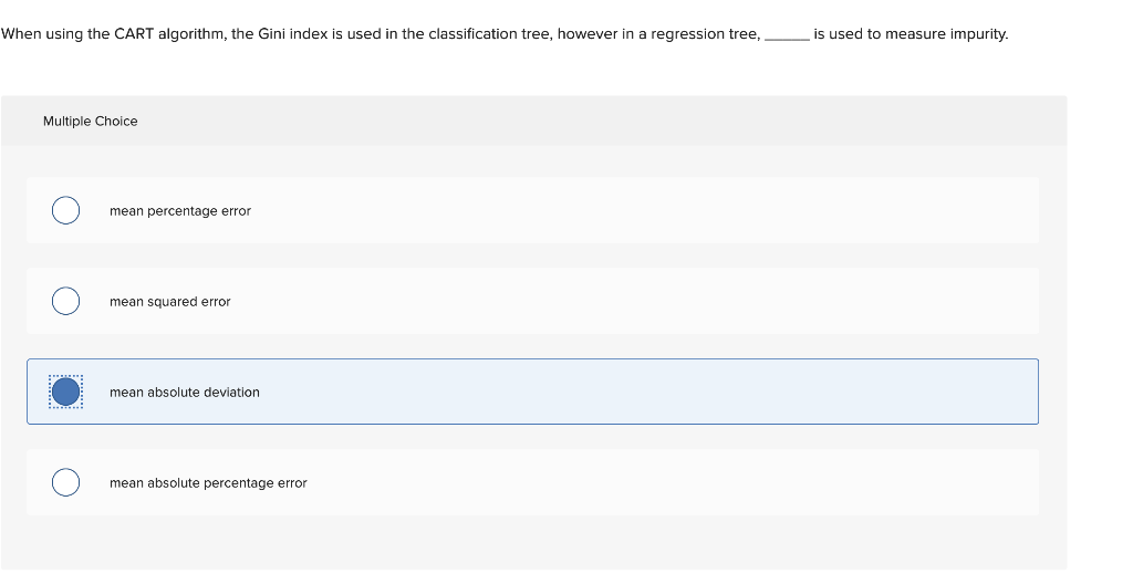 Solved When Using The Cart Algorithm The Gini Index Is Used 1793