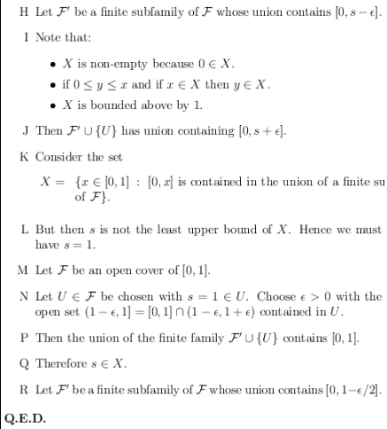 Solved Theorem: The closed unit interval [0,1] is a compact | Chegg.com