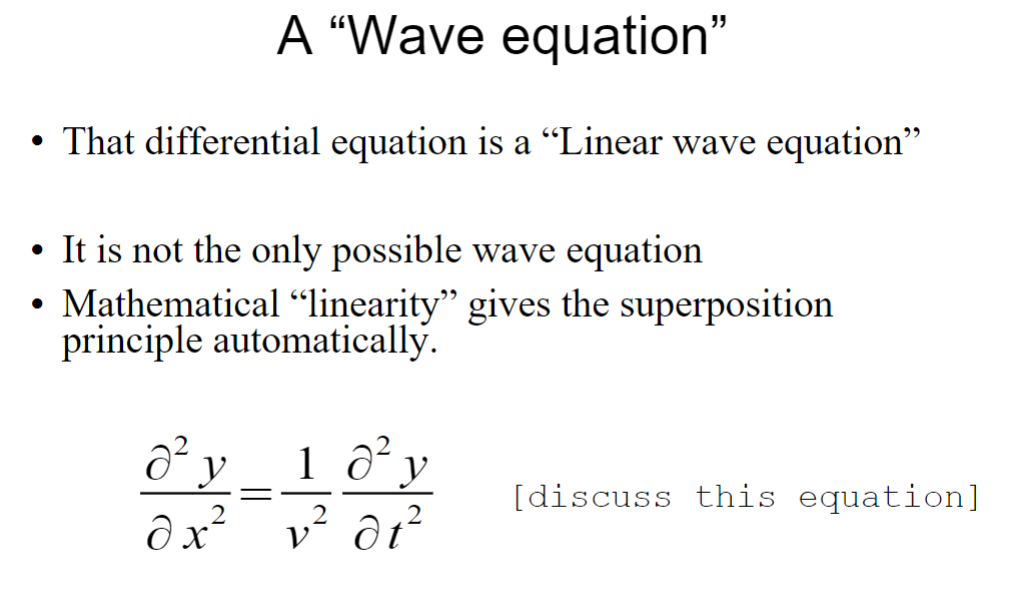 Solved - That differential equation is a "Linear wave | Chegg.com