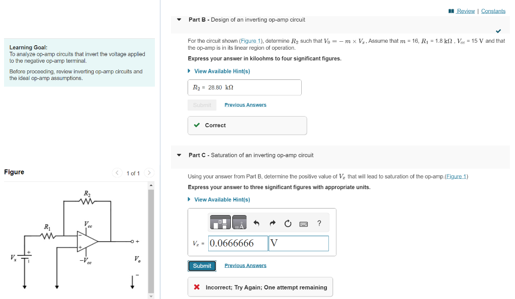 Solved Learning Goal: For the circuit shown (Figure 1), | Chegg.com