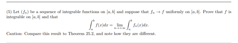 Solved 5 Let Fn Be A Sequence Of Integrable Functions On 7902