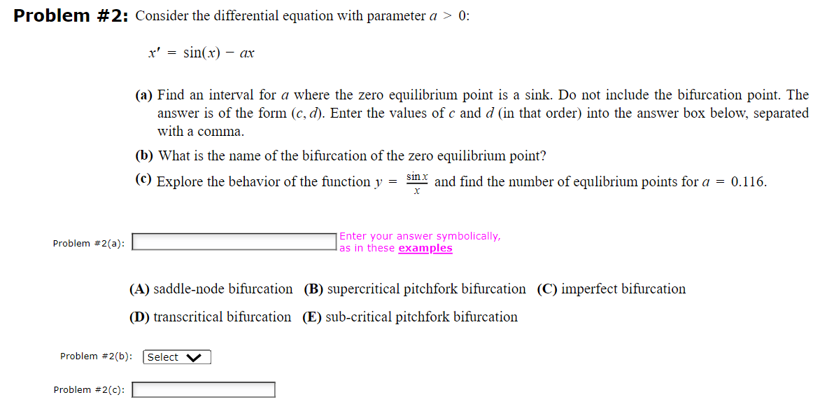 Solved Problem #2: Consider the differential equation with | Chegg.com