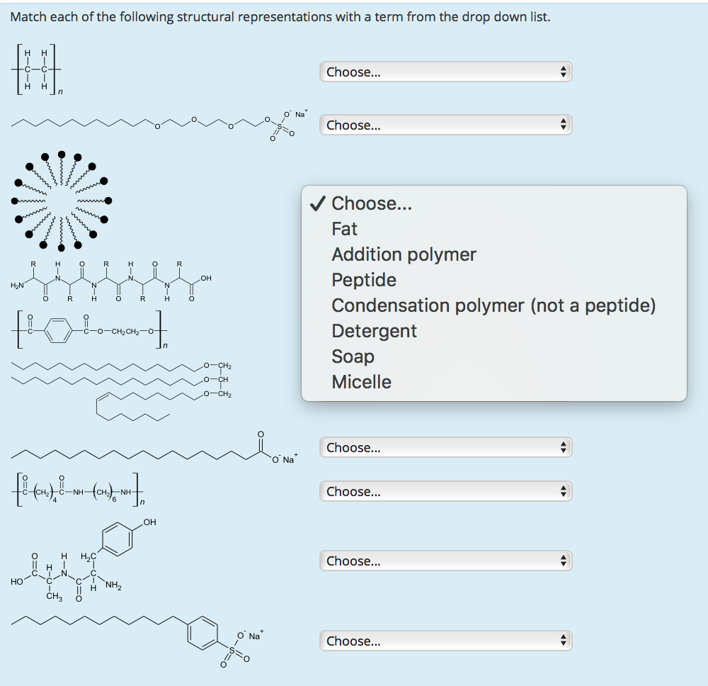 Solved Match each of the following structural | Chegg.com