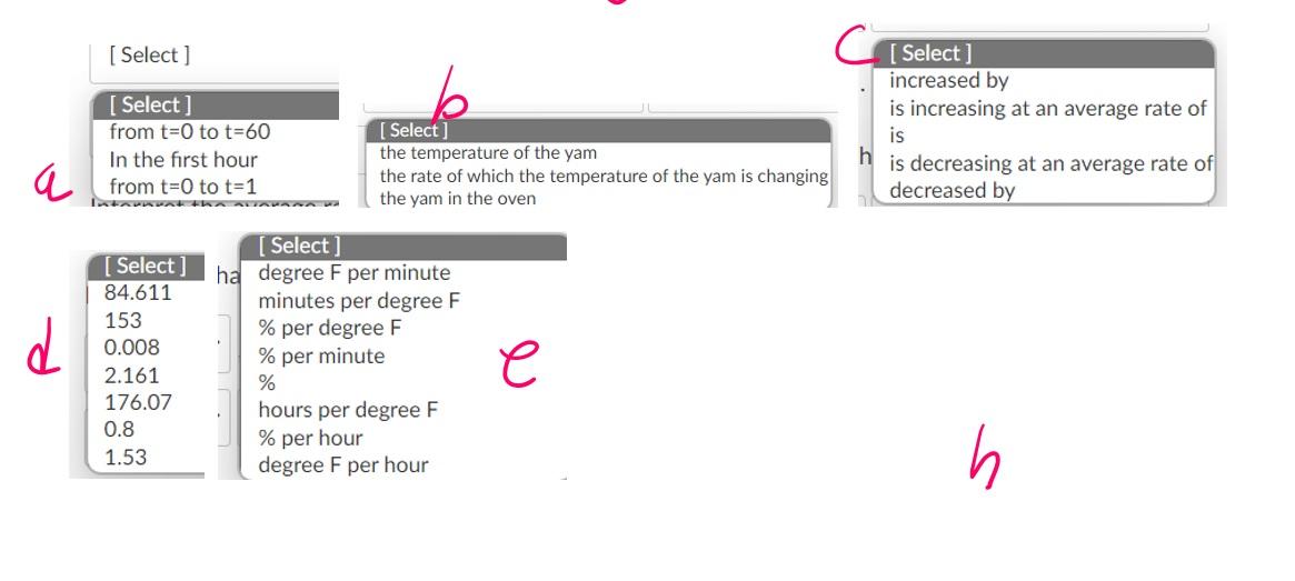 Review: Sentences The temperature of a yam in a hot | Chegg.com
