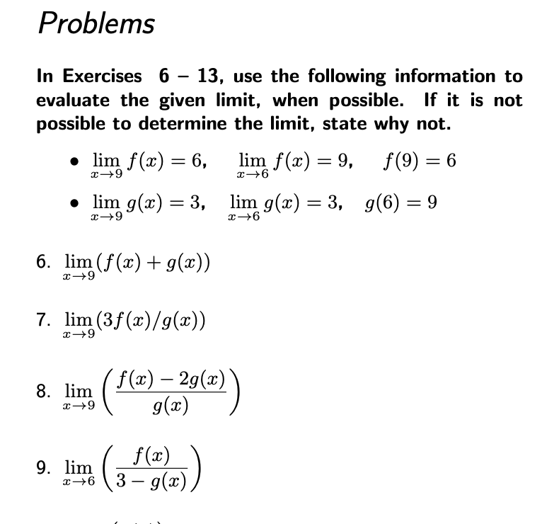 Solved In Exercises 6−13, use the following information to | Chegg.com