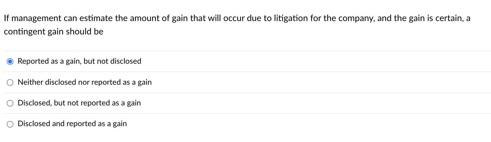 Solved If management can estimate the amount of gain that | Chegg.com