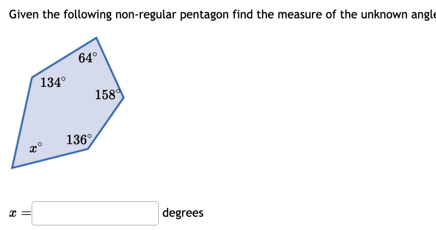 Solved Given the following non-regular pentagon find the | Chegg.com