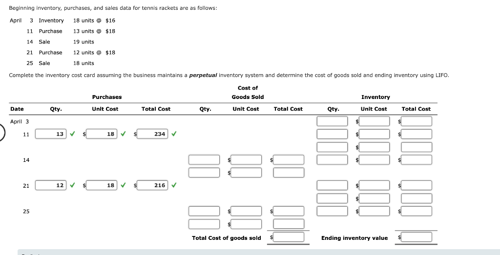 Solved Beginning inventory, purchases, and sales data for | Chegg.com